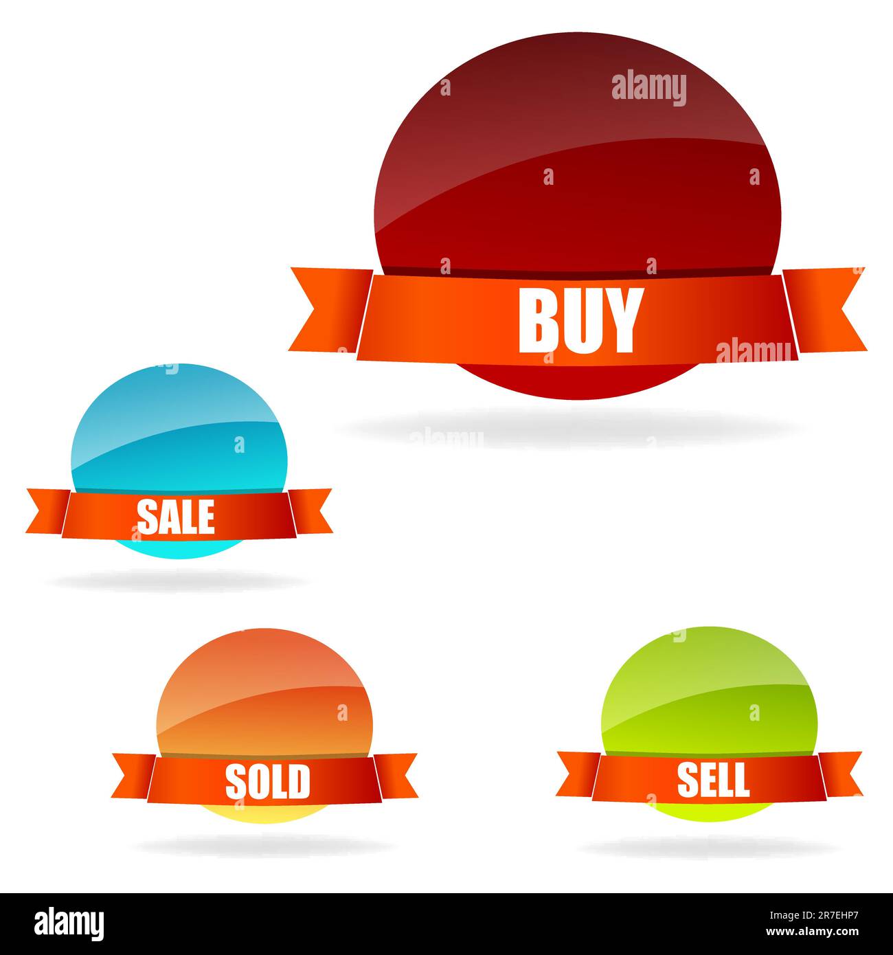 illustration of buy and sell tags on white background Stock Vector ...