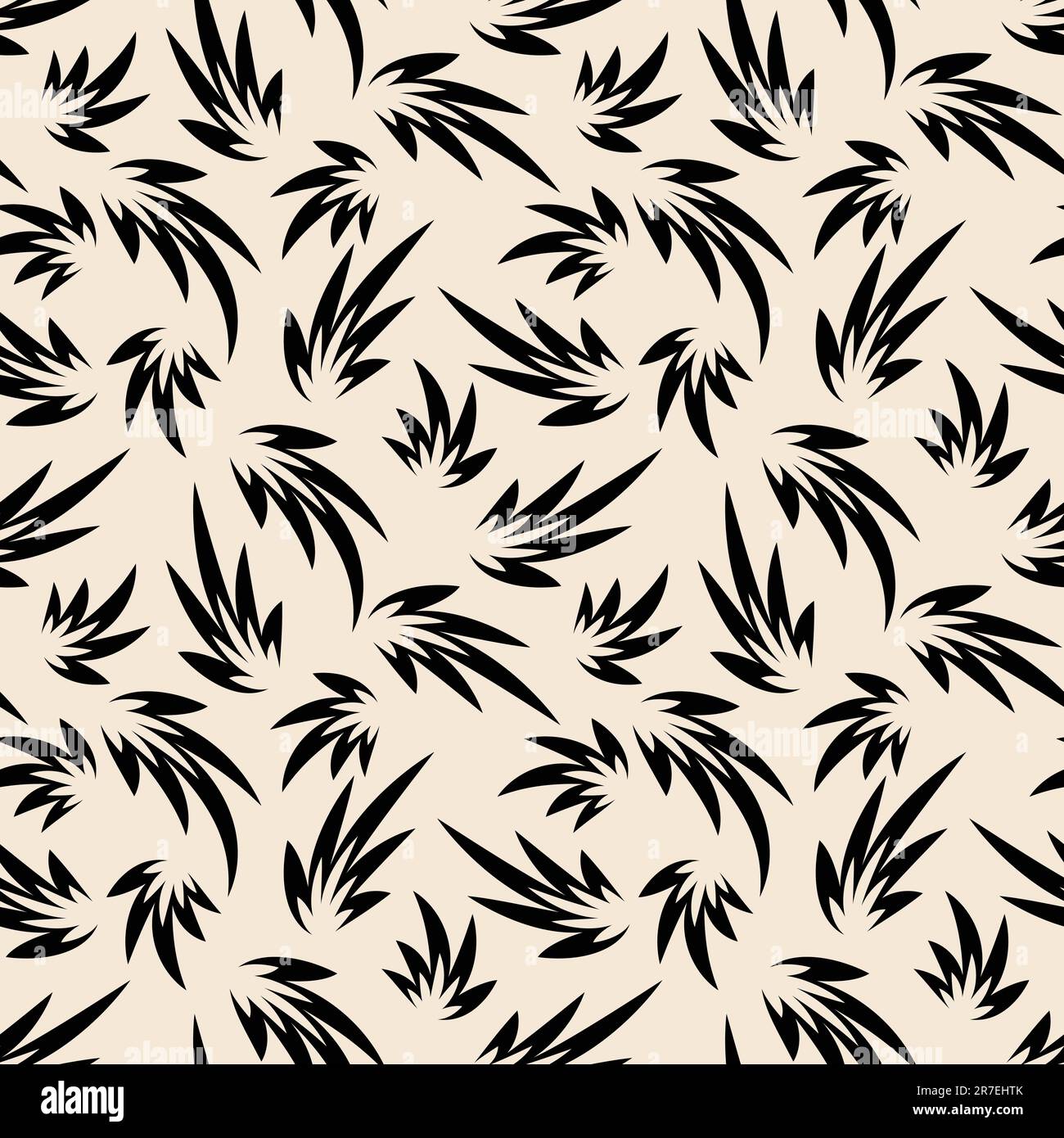vector seamless background with black leaves. clipping masks Stock ...