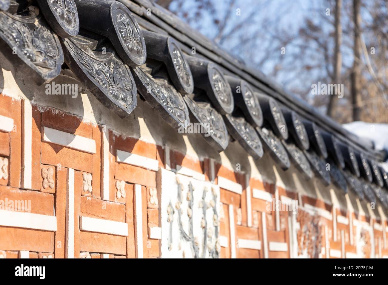 Seoul park elements, Korean national themes Stock Photo - Alamy