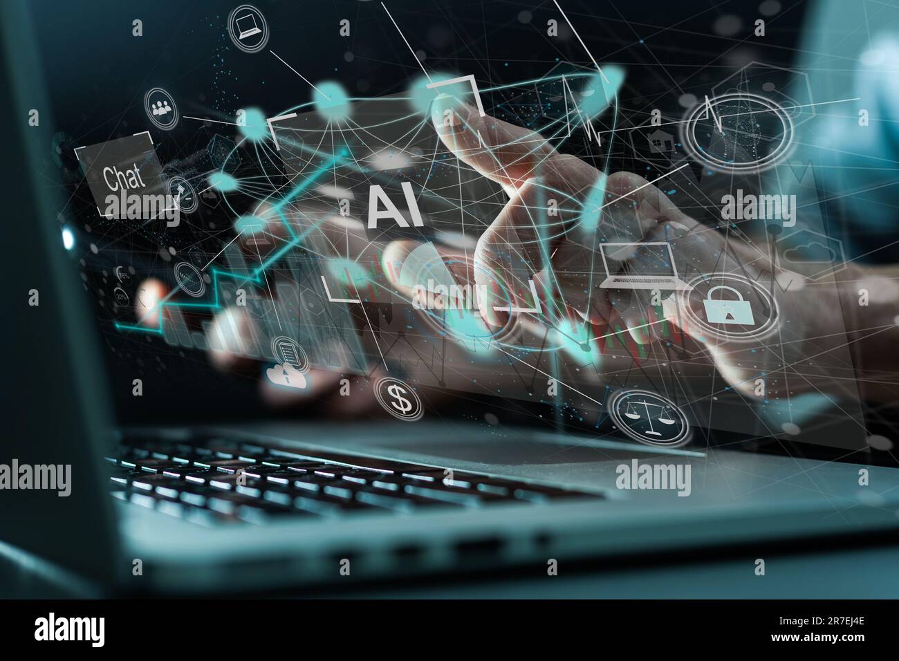 Businessman using chatbot in smartphone intelligence Ai.Chat GPT Chat ...