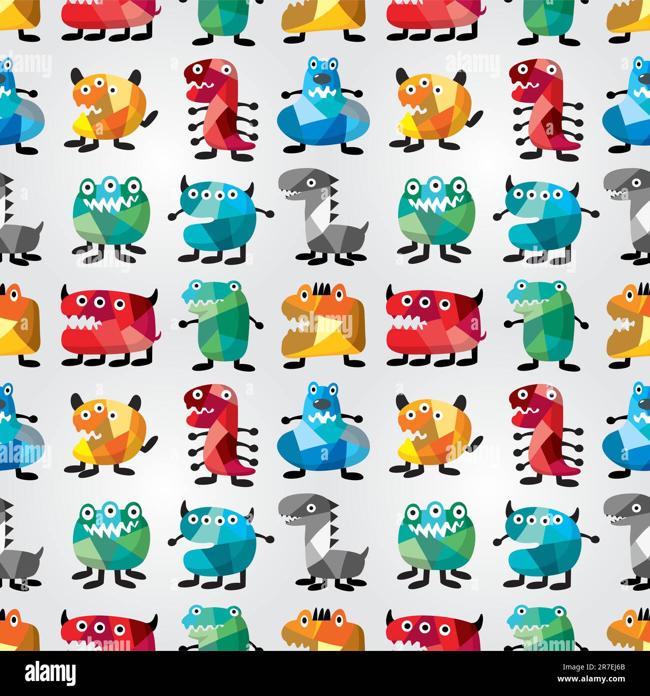 seamless monster pattern Stock Vector Image & Art - Alamy