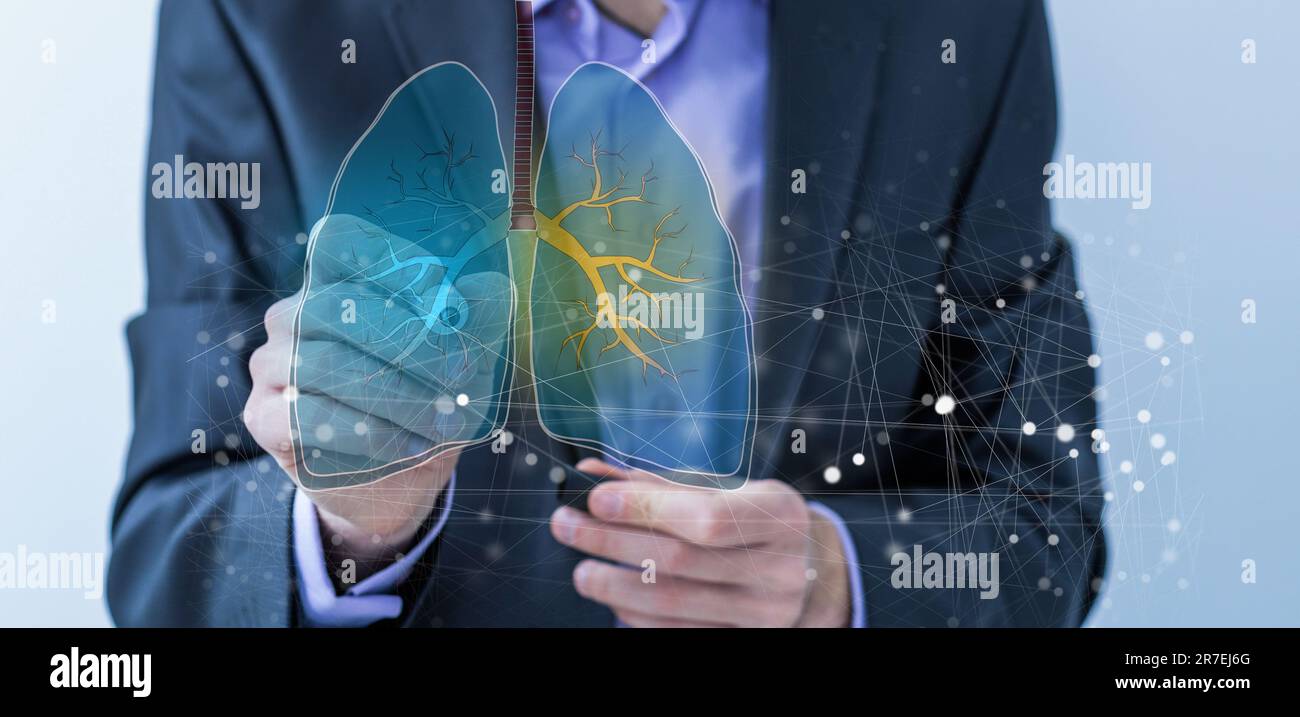 Medical doctor using advance technology big data visual display ...