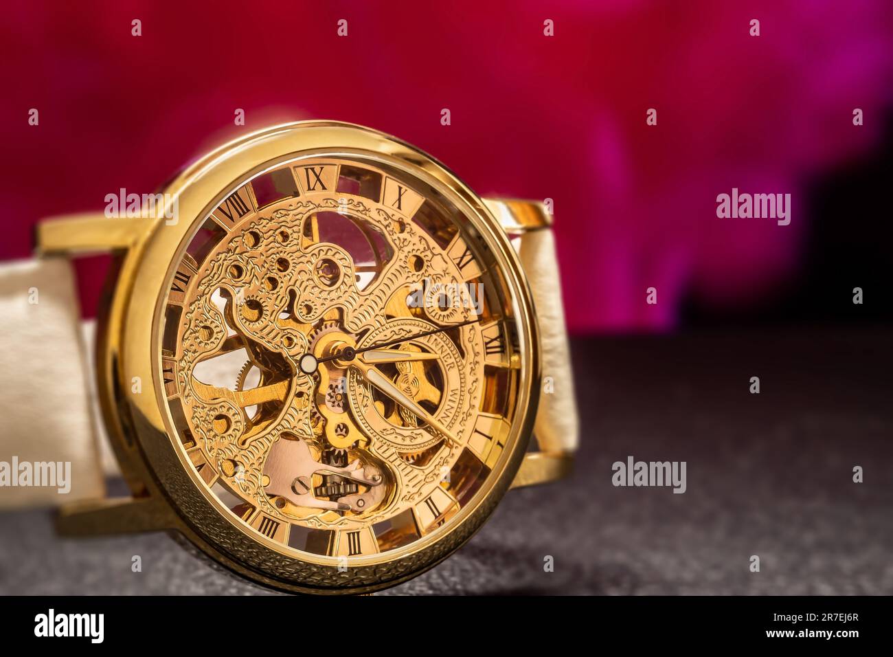 Photo of skeleton watches, mechanical watches in which all mechanisms ...