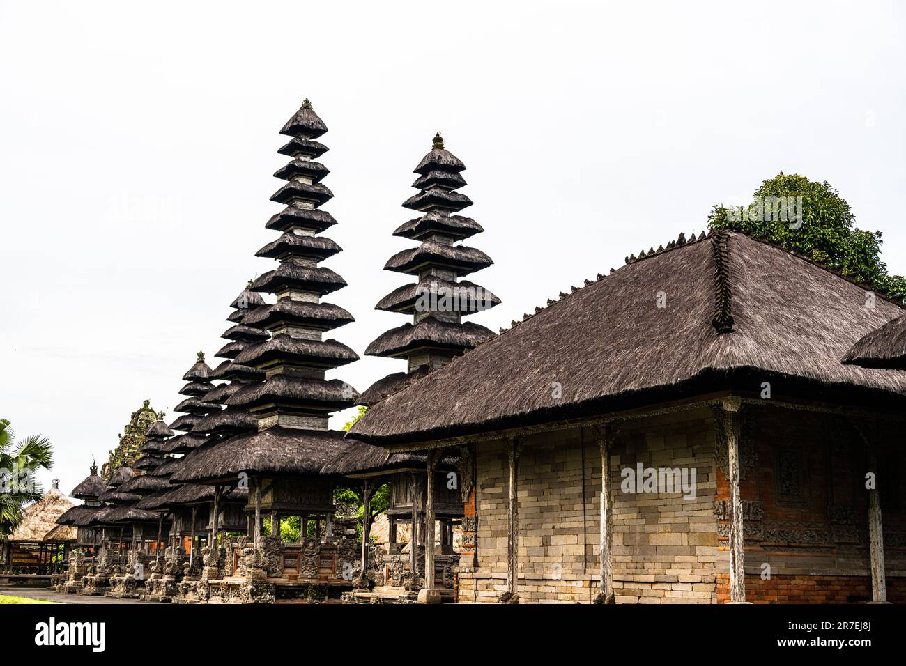 A photo taken inside the Royal Temple complex that captures a row of ...