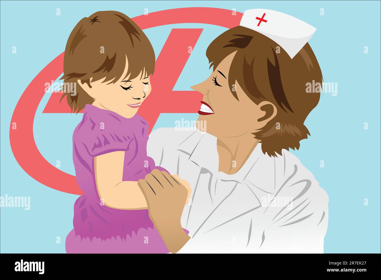 Doctor patient hugging Stock Vector Images - Alamy