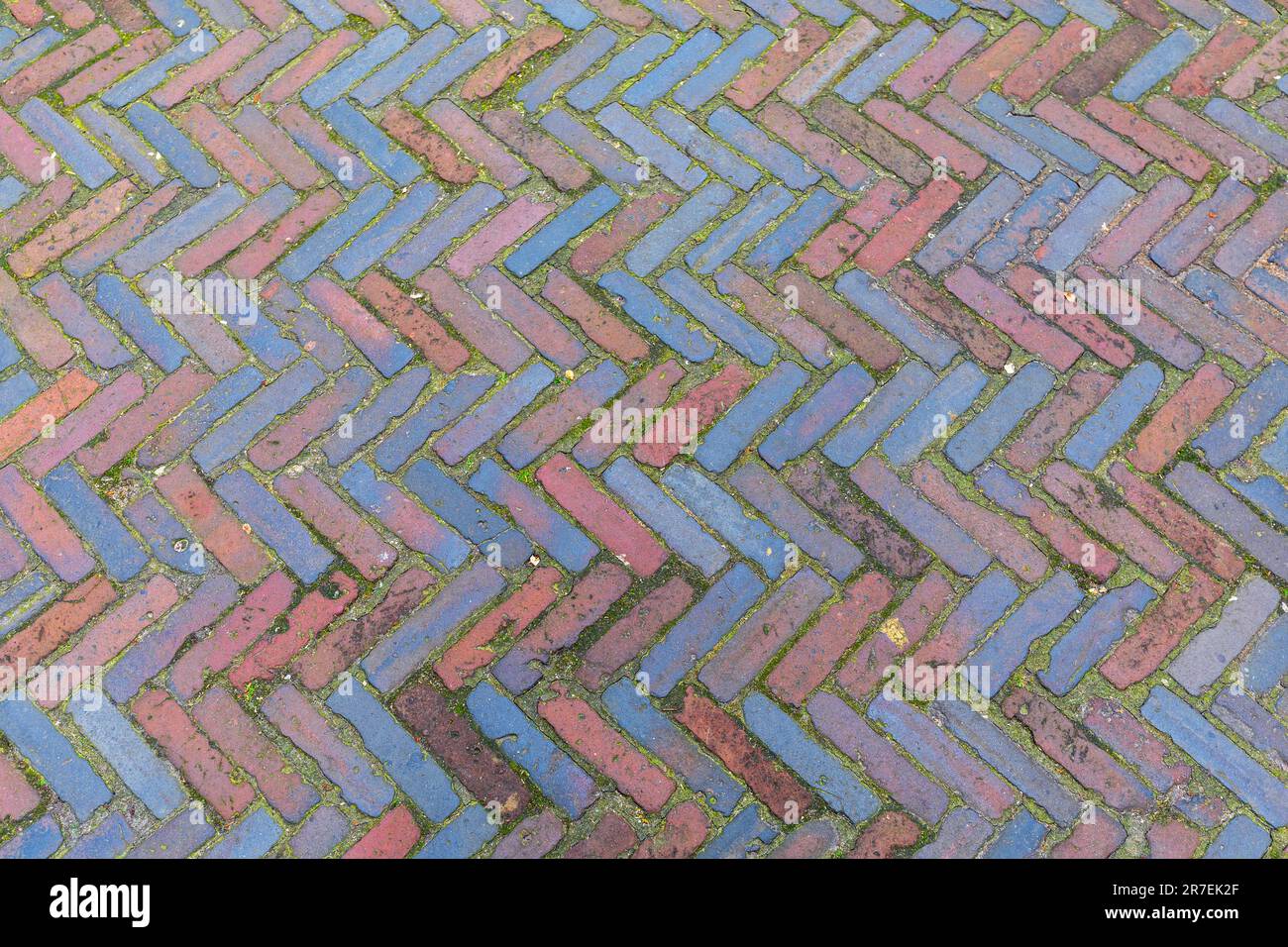 Fishbone Pattern Bricks Pavement Old Street in Amsterdam Stock Photo ...