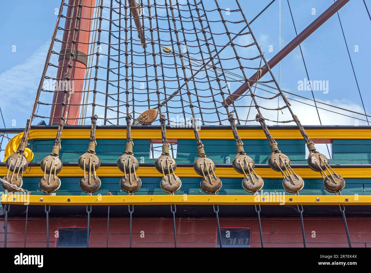 Main Topmast Staysail at Tall Ship Rigging Stock Photo - Alamy
