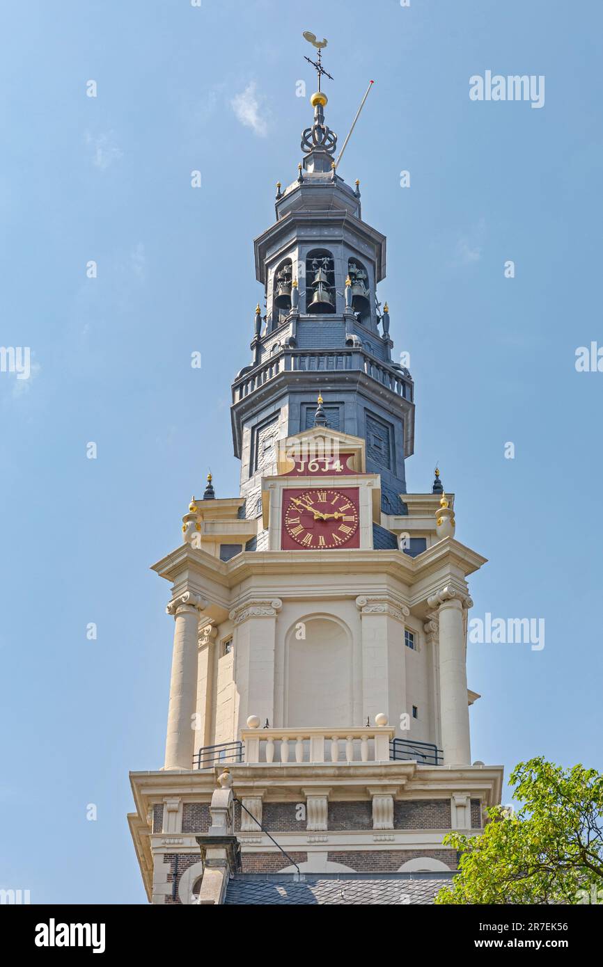 Bell Tower at Zuiderkerk South Church in Amsterdam Netherlands Stock ...