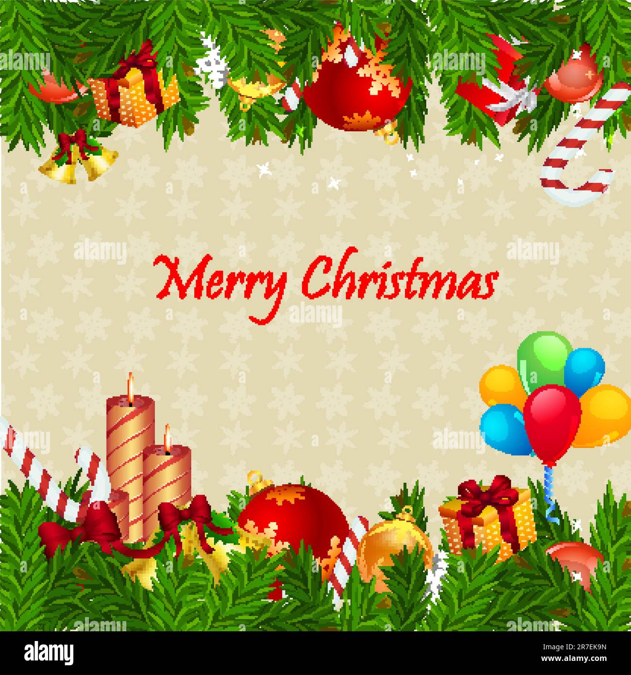 illustration of colorful merry christmas card Stock Vector Image & Art ...