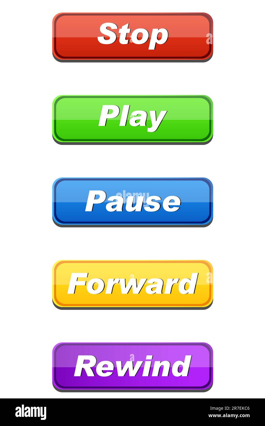 illustration ofset of buttons on isolated background Stock Vector Image ...