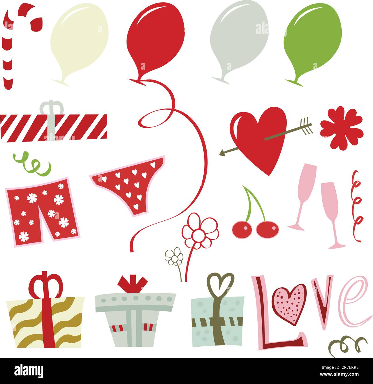 Vector clip arts set Cut Out Stock Images & Pictures - Alamy