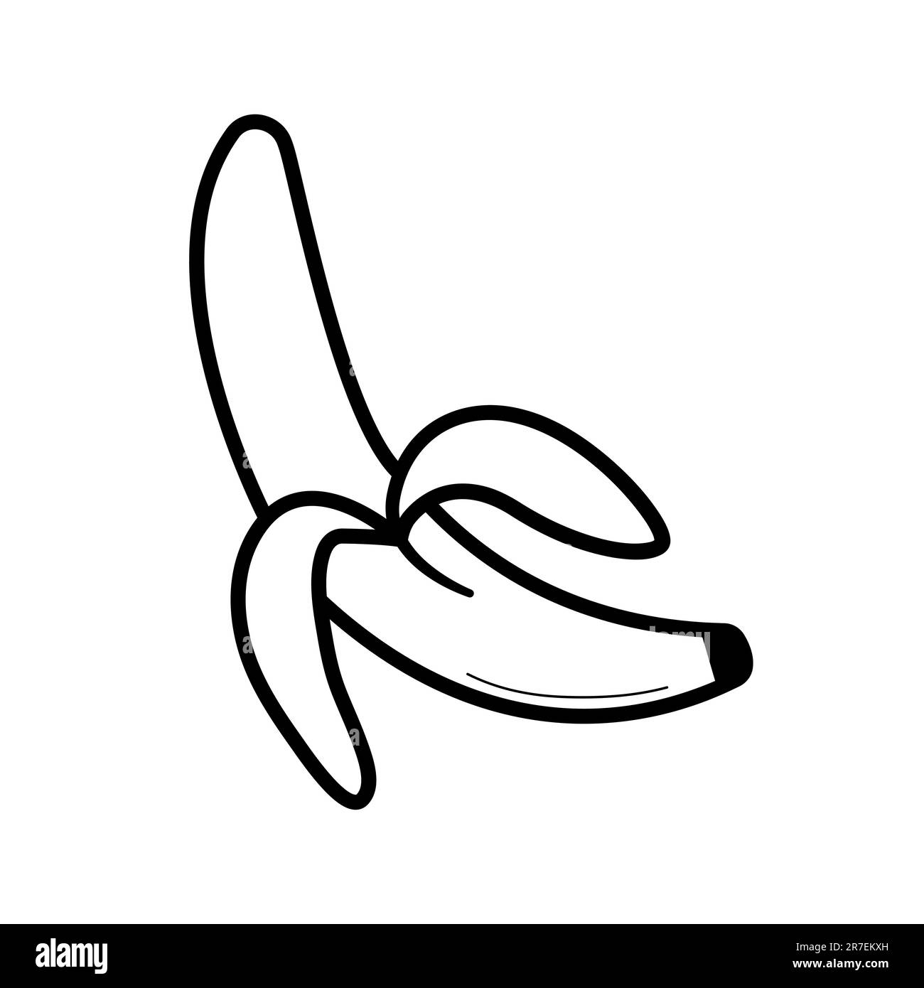 Black And White Banana Clip Art