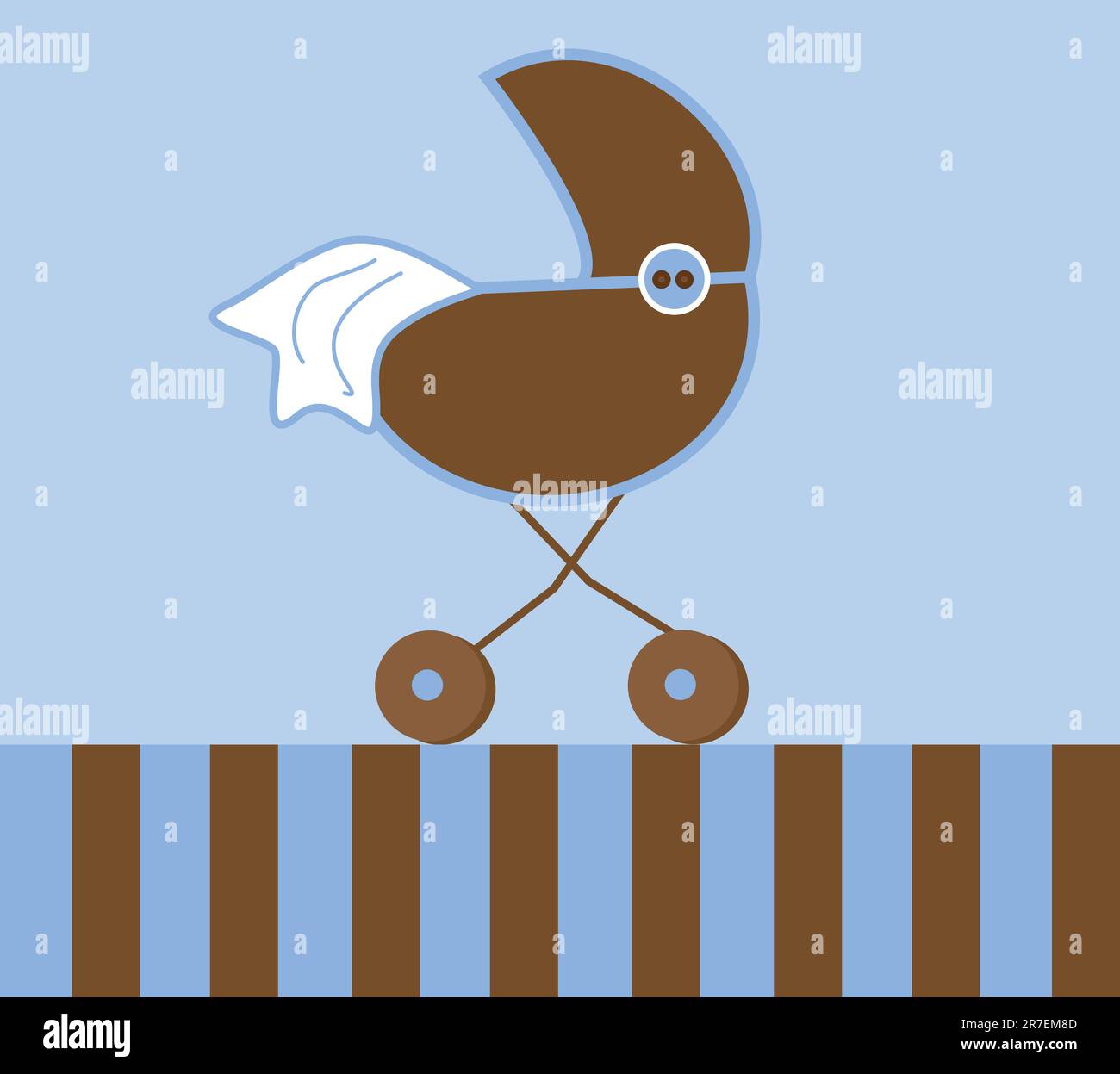 Blue baby boy stroller Stock Vector Image & Art - Alamy