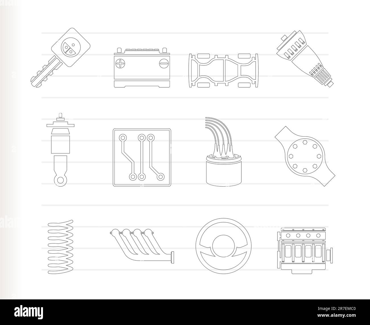 Electric car steering Stock Vector Images - Alamy