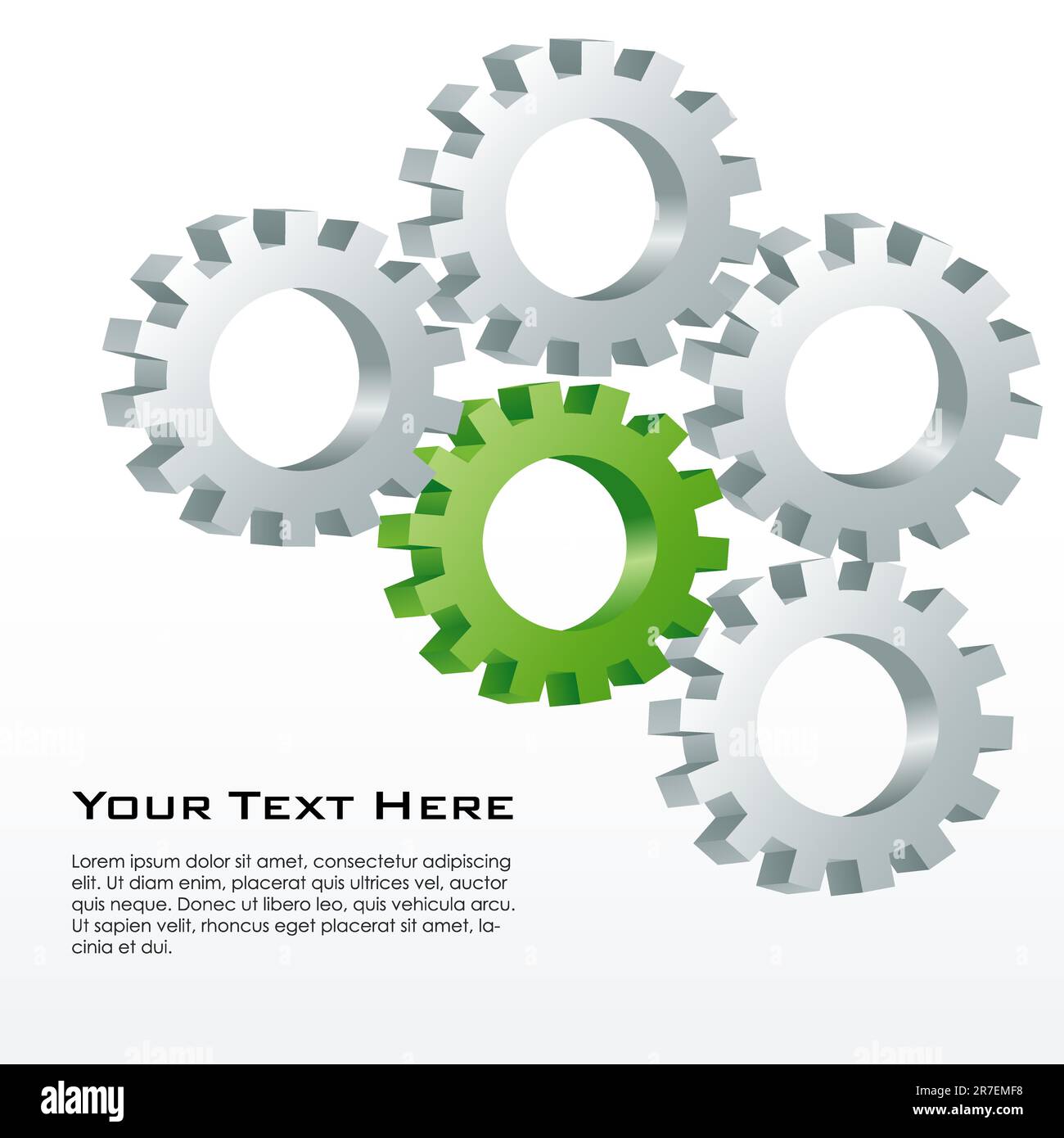 illustration of cog wheels on white background Stock Vector Image & Art ...