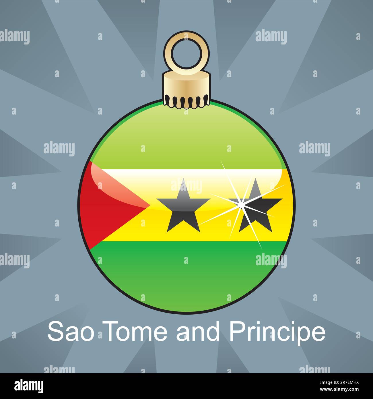 fully editable vector illustration of isolated sao tome and principe ...