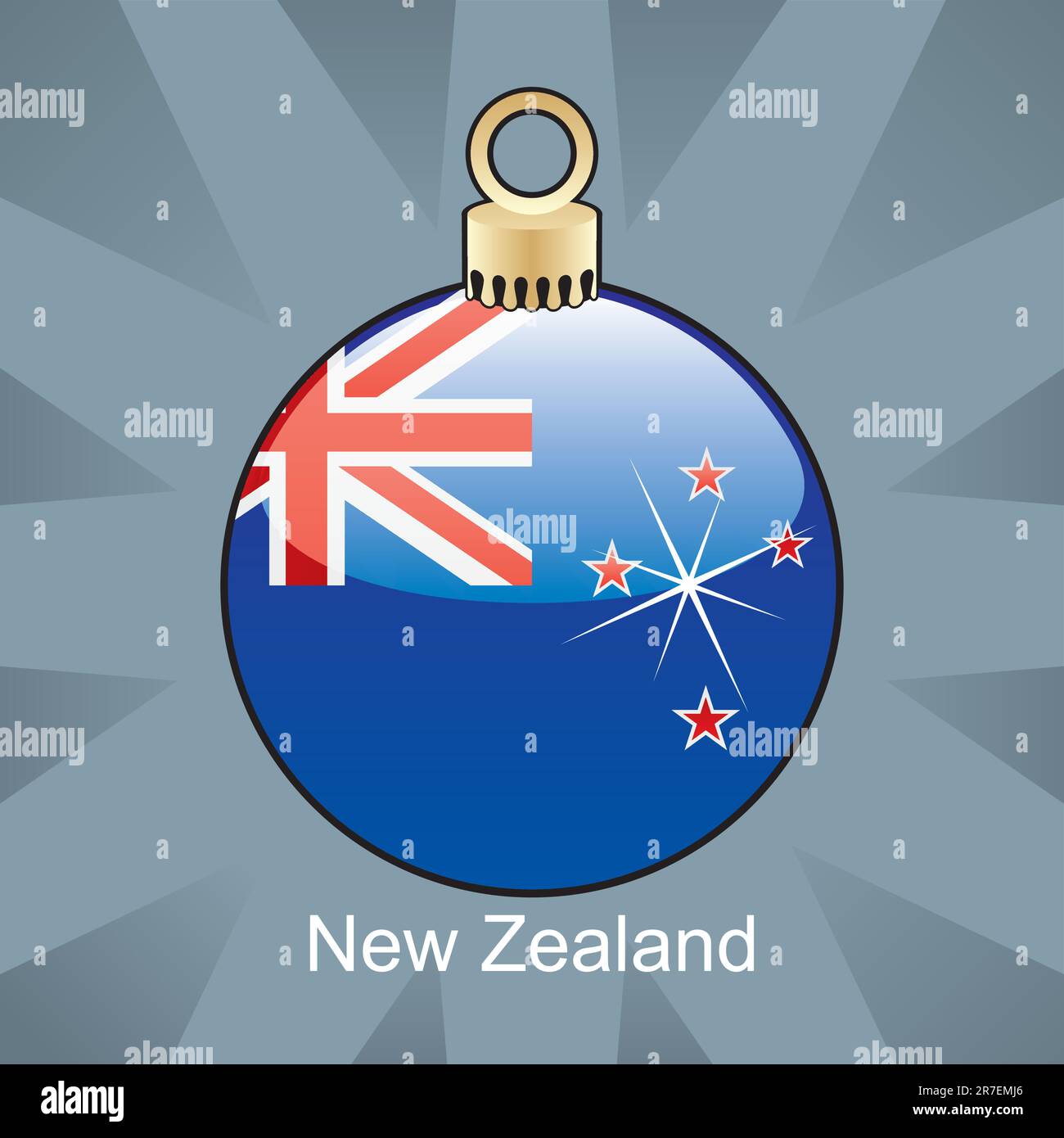 fully editable vector illustration of isolated new zealand flag in ...