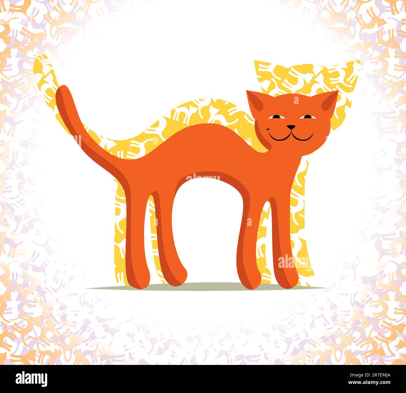 Red color cat Stock Vector Images - Alamy