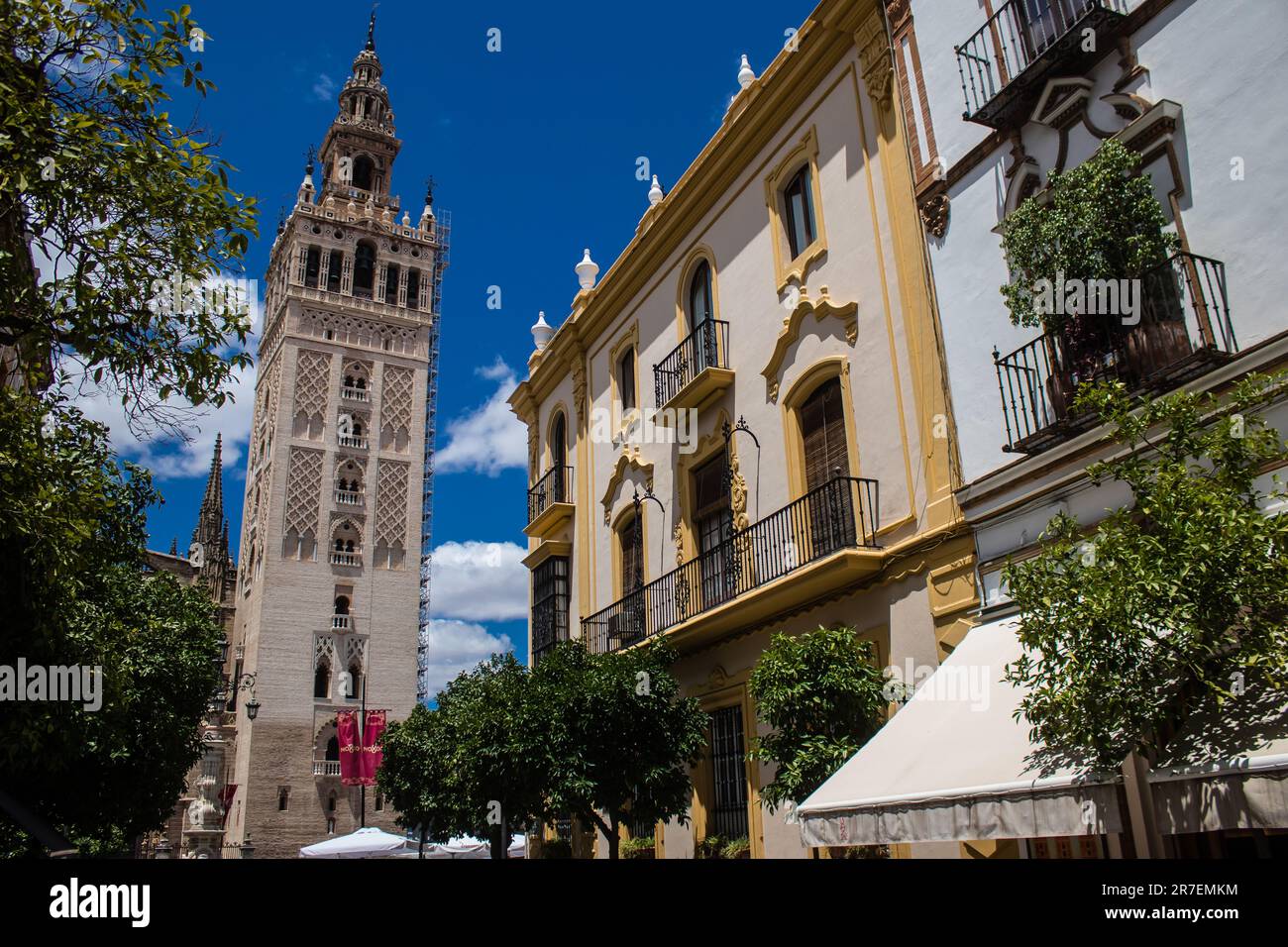 Sevilla, Spain - June 13, 2023 Architecture and cityscape of the city ...