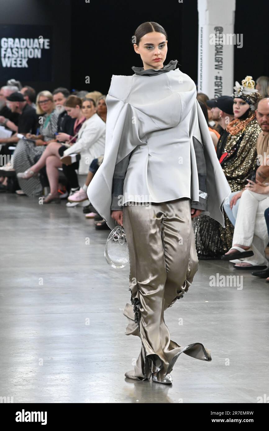 London, UK. June 14 2023. Graduate students present their design of the ...