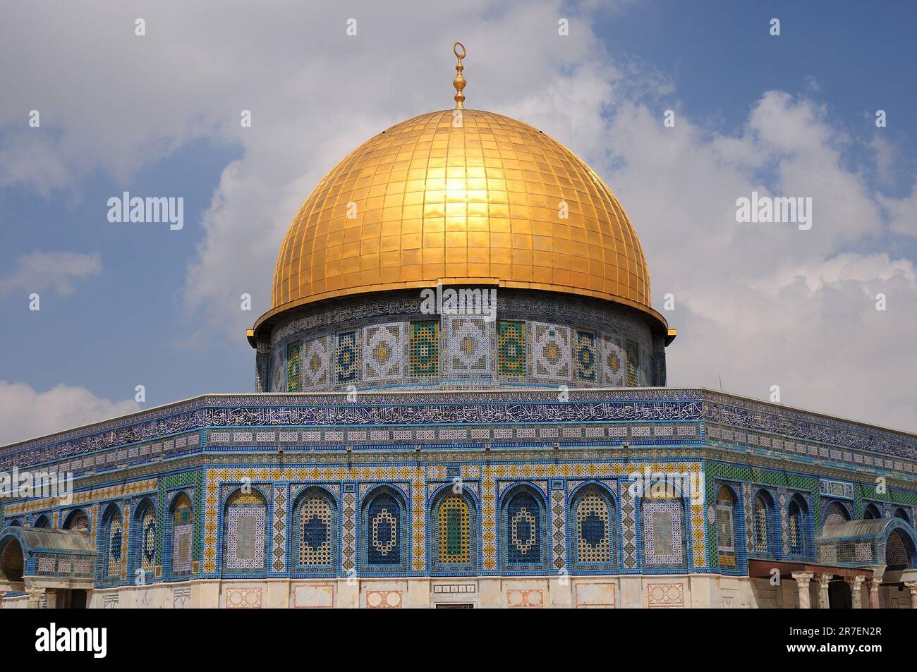 Mosque of Al-aqsa (Dome of the Rock) in Old Town. There are many ...