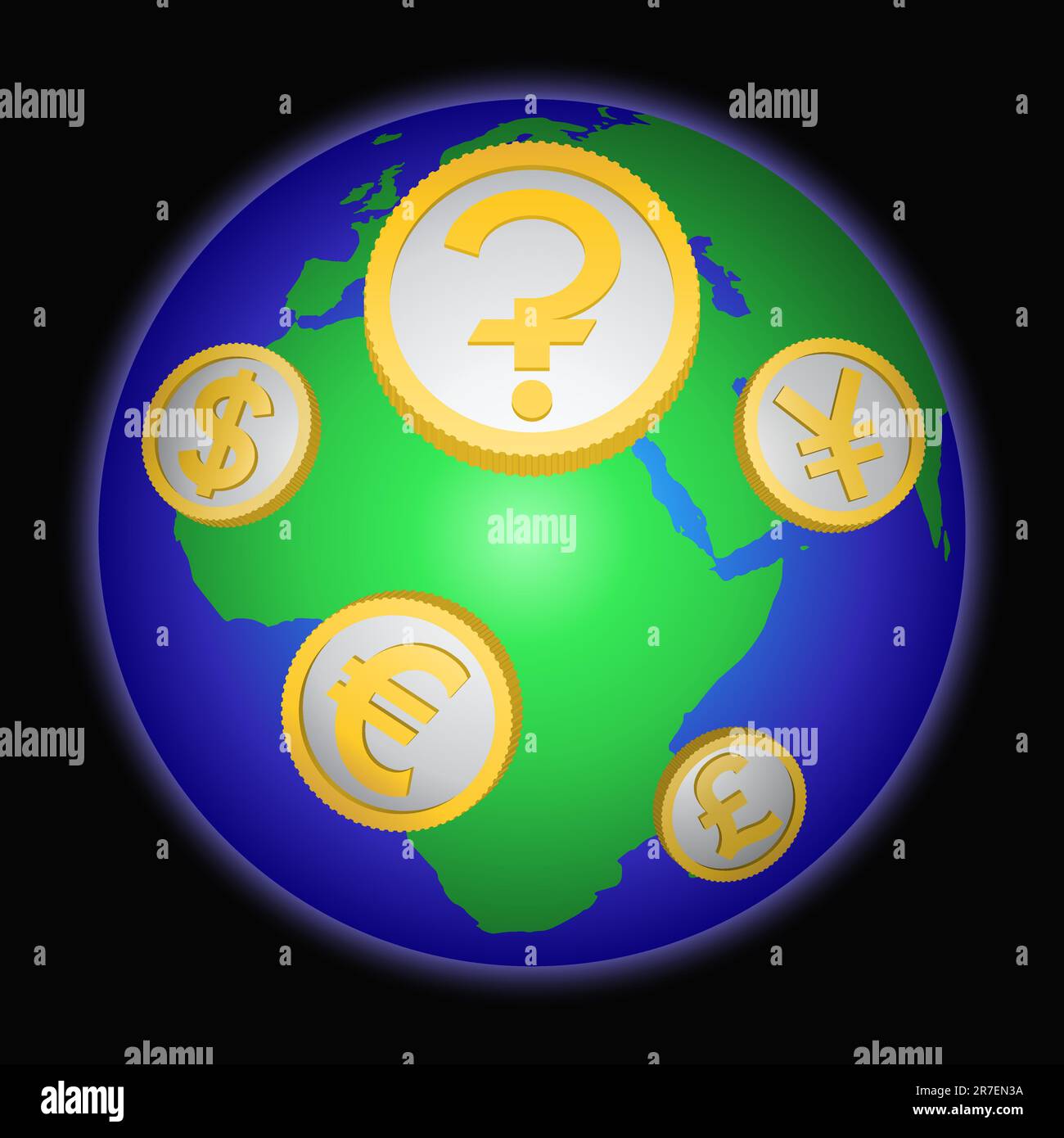 Currency war illustration. Vector art in Adobe illustrator EPS 8 format ...