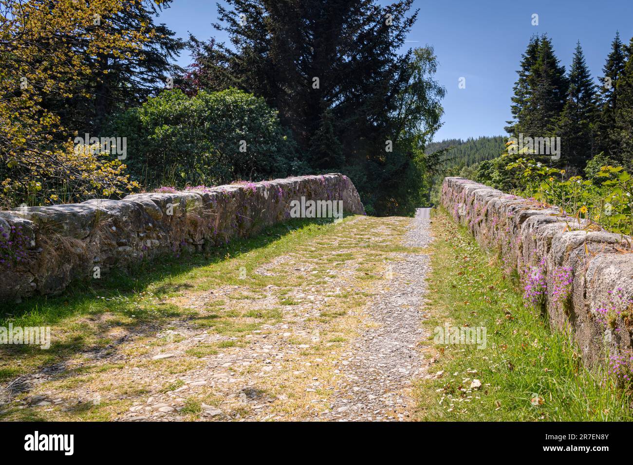 A bright summer, HDR landscape image, of the General George Wade bridge ...