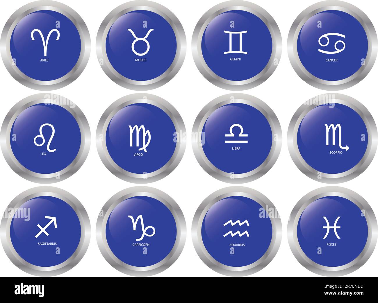 zodiac button collection - vector Stock Vector Image & Art - Alamy