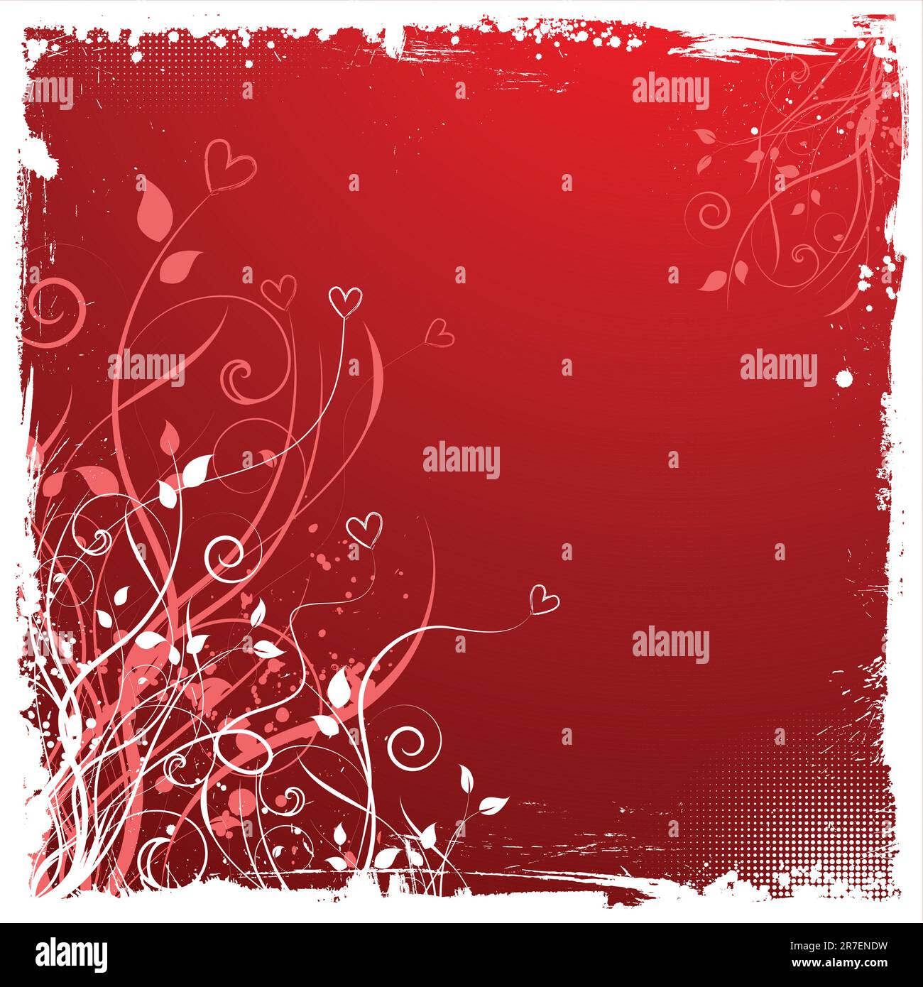 Abstract Valentines Day themed floral grunge background Stock Vector ...