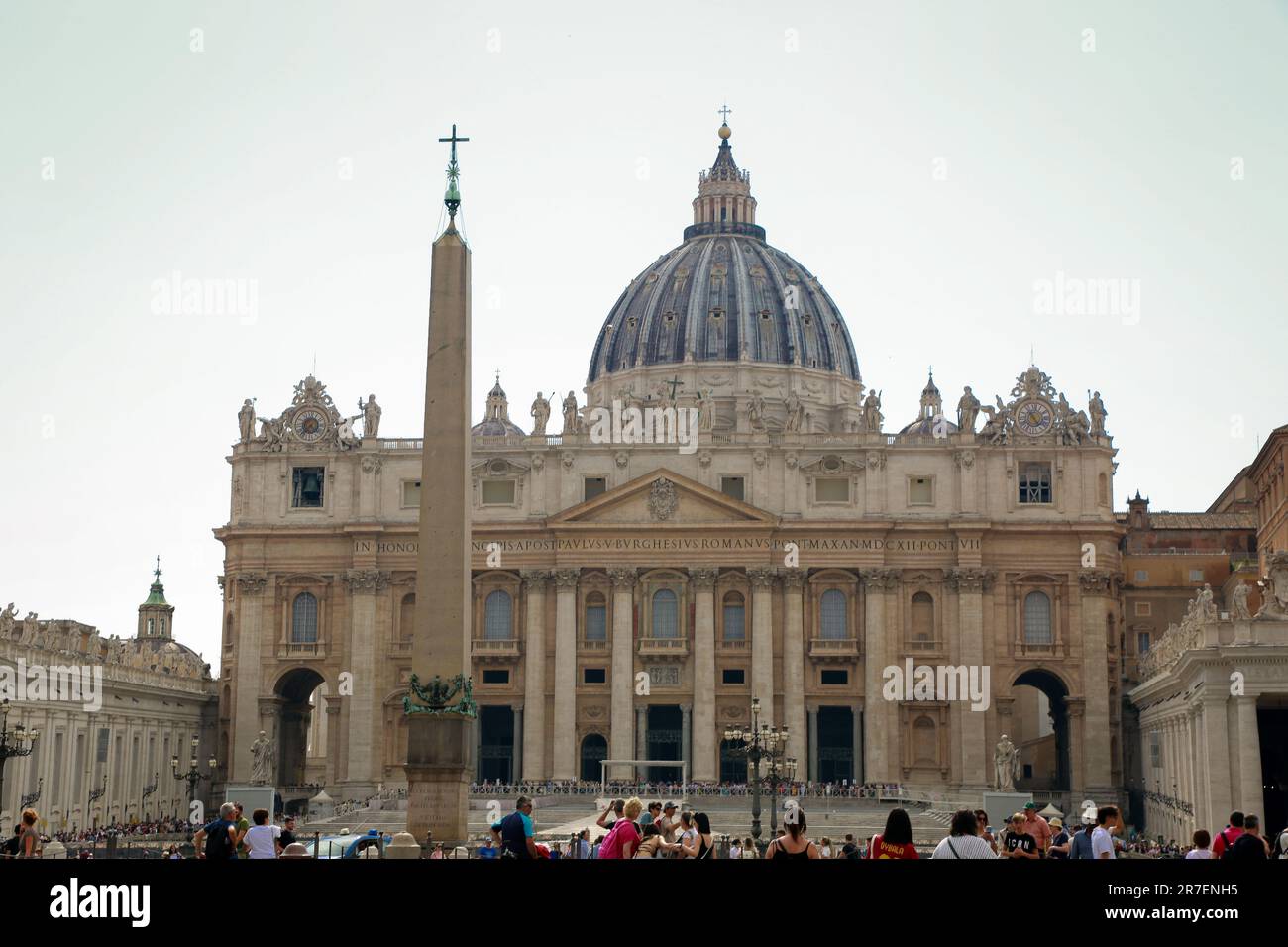 Saint Peter's Basilica, external view, in the Vatican city in Rome ...