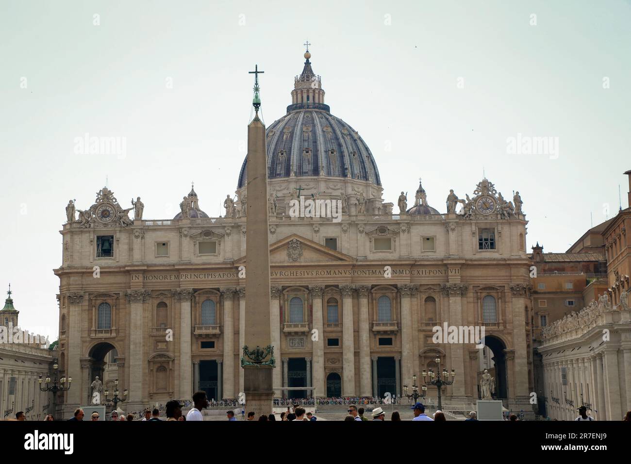 Saint Peter's Basilica, external view, in the Vatican city in Rome ...