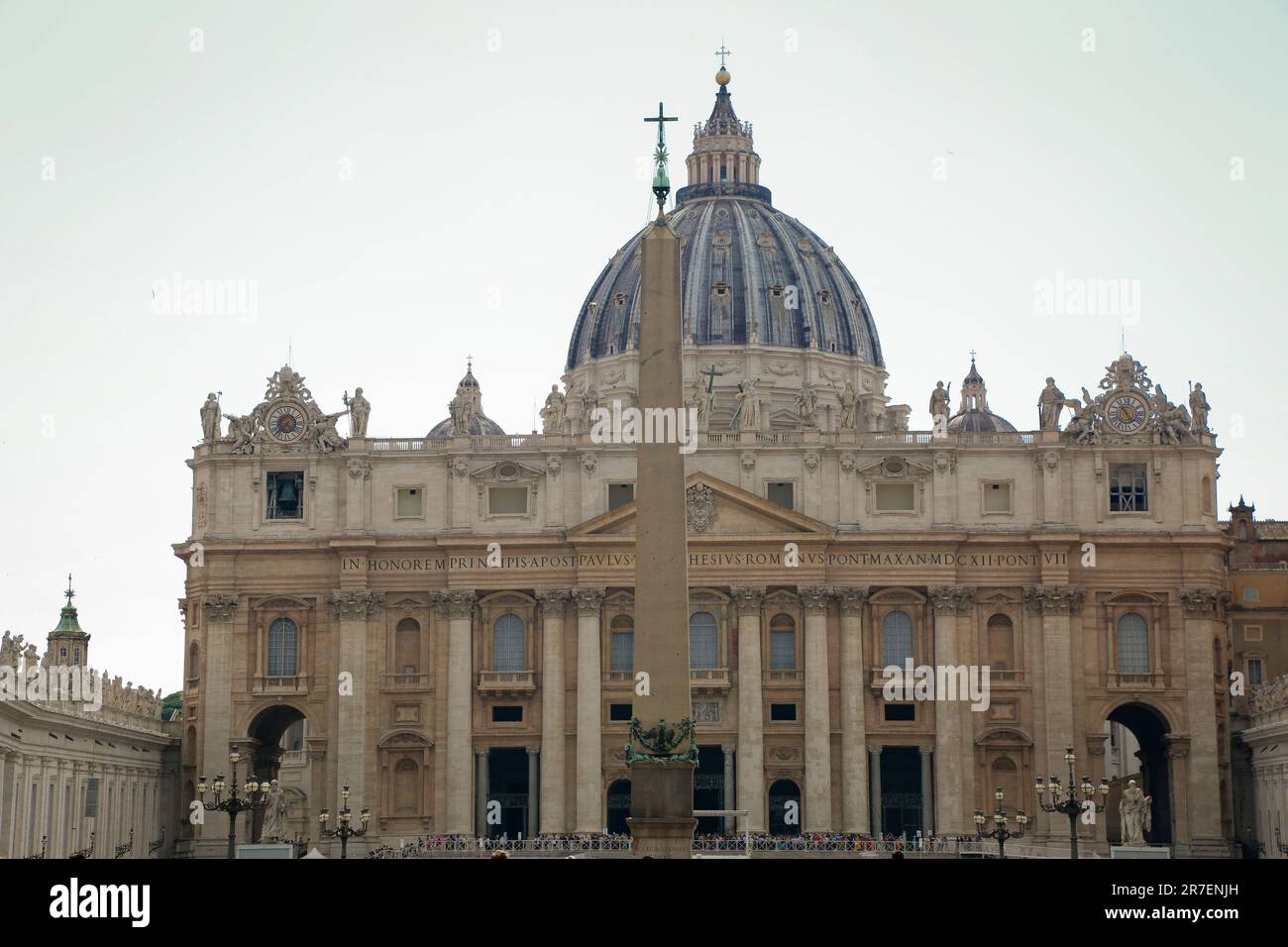 Saint Peter's Basilica, external view, in the Vatican city in Rome ...