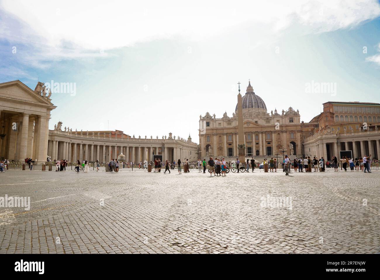 Saint Peter's Basilica, external view, in the Vatican city in Rome ...