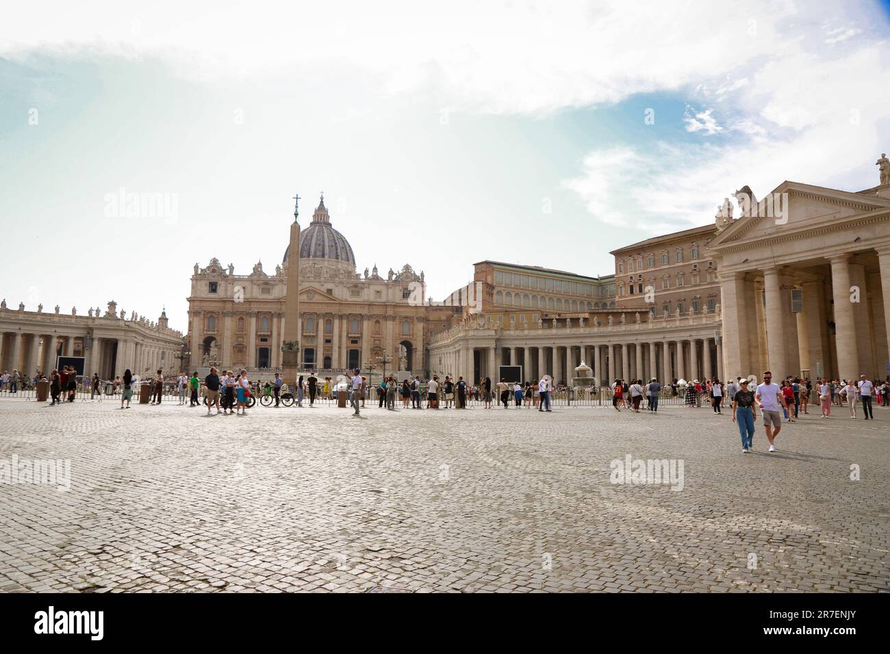 Saint Peter's Basilica, external view, in the Vatican city in Rome ...