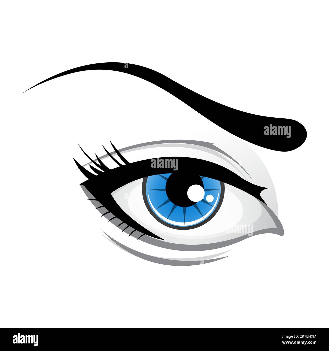 illustration of lady eye on white background Stock Vector Image & Art ...