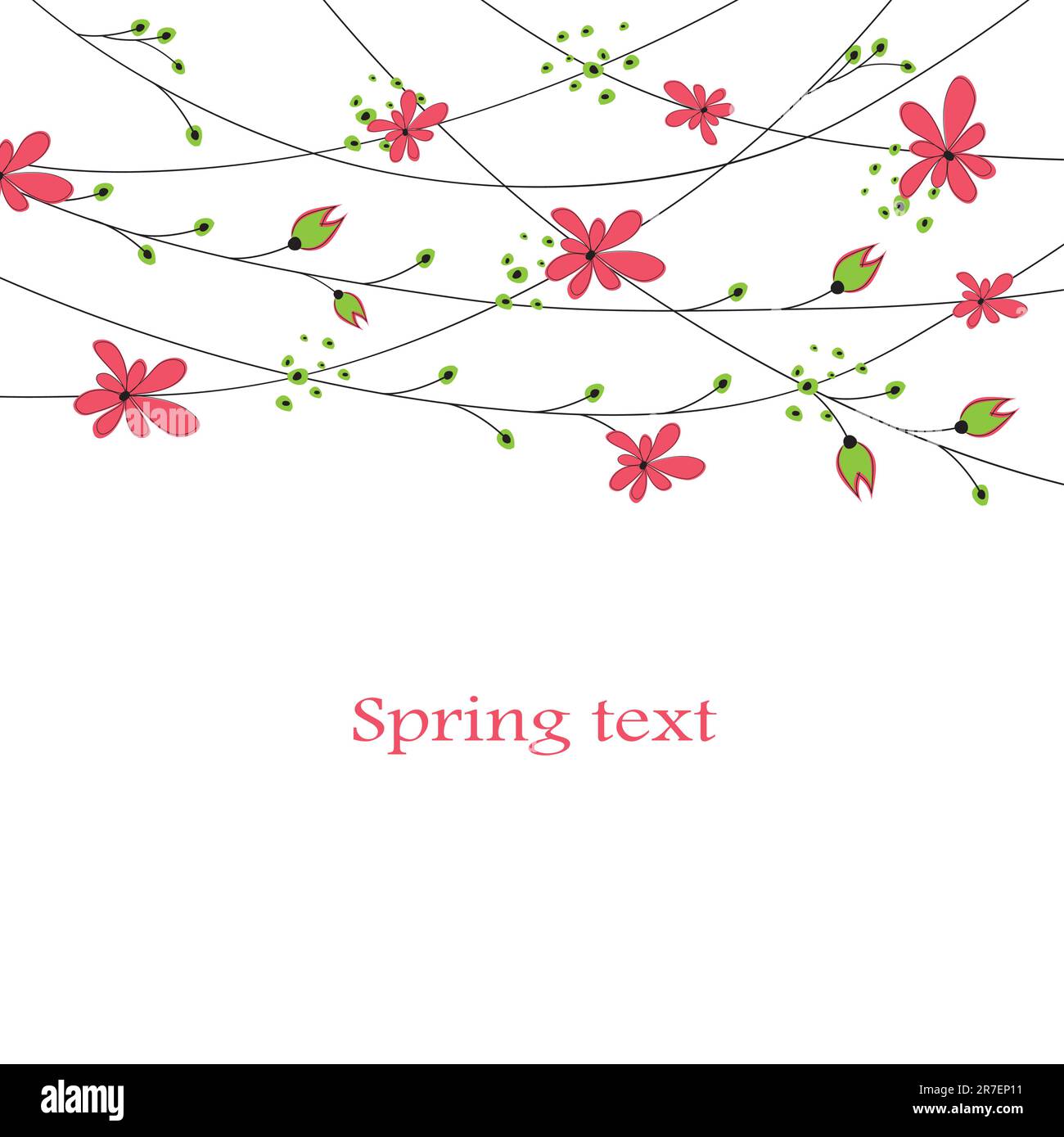 Colourful Spring flowers background. Vector illustration Stock Vector ...