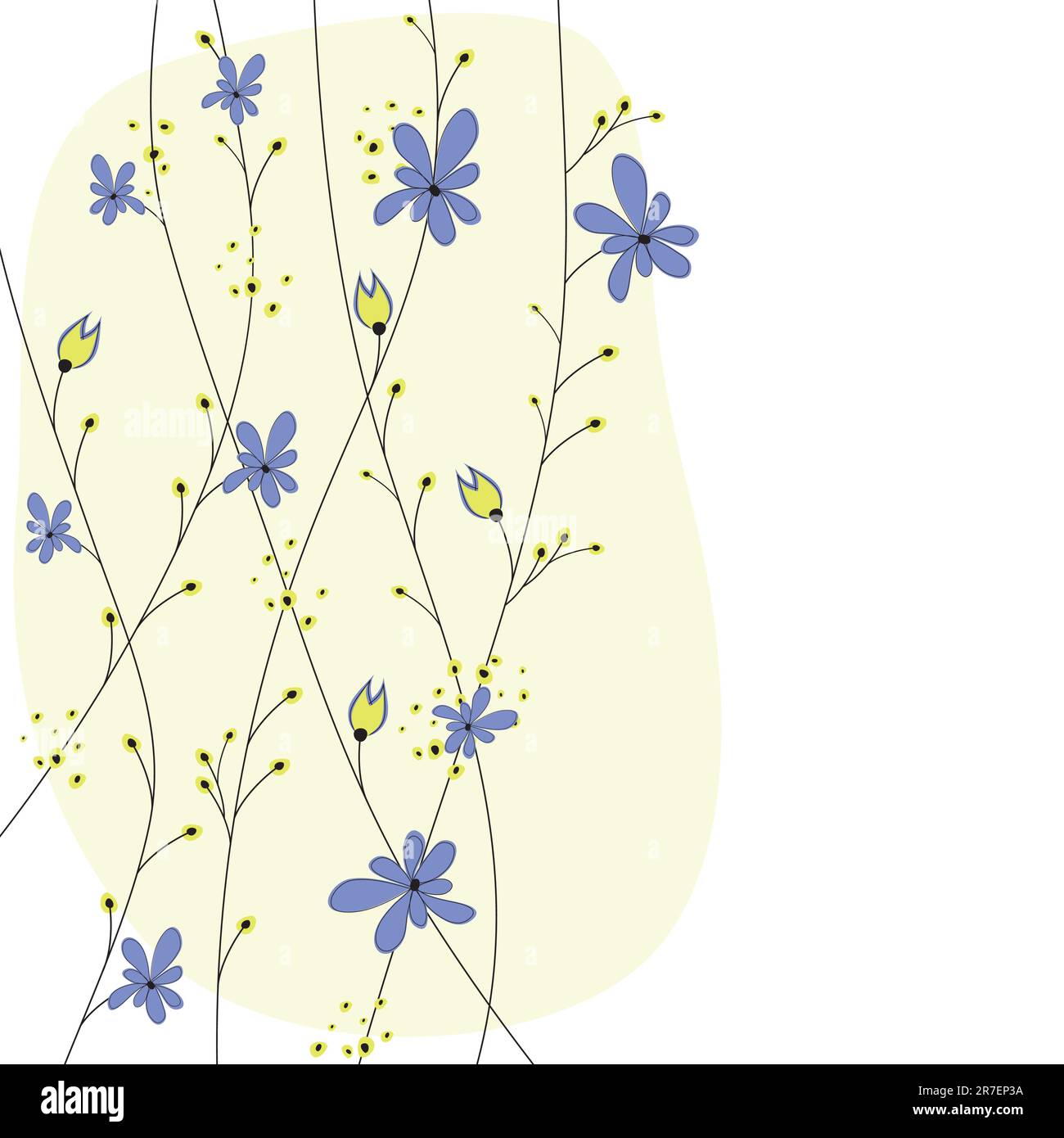 Colourful Spring flowers background. Vector illustration Stock Vector ...