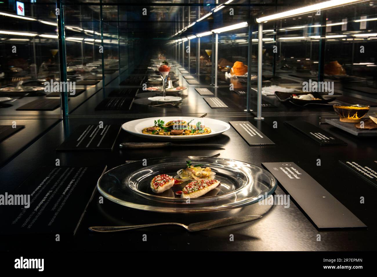 Plating during the presentation of chef Ferran Adrià's 'elBulli1846 ...