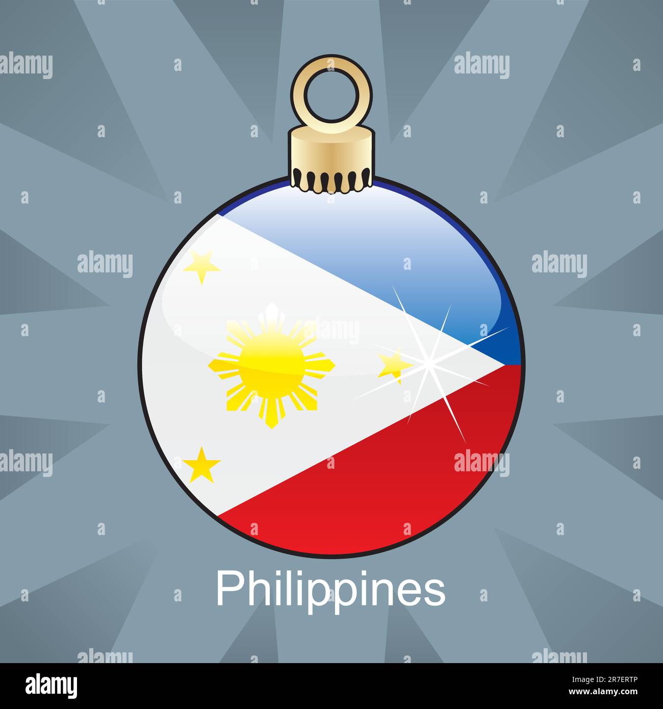 fully editable vector illustration of isolated philippines flag in ...