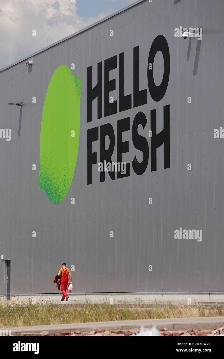 15 June 2023, Saxony-Anhalt, Barleben: View of loading boxes of the ...