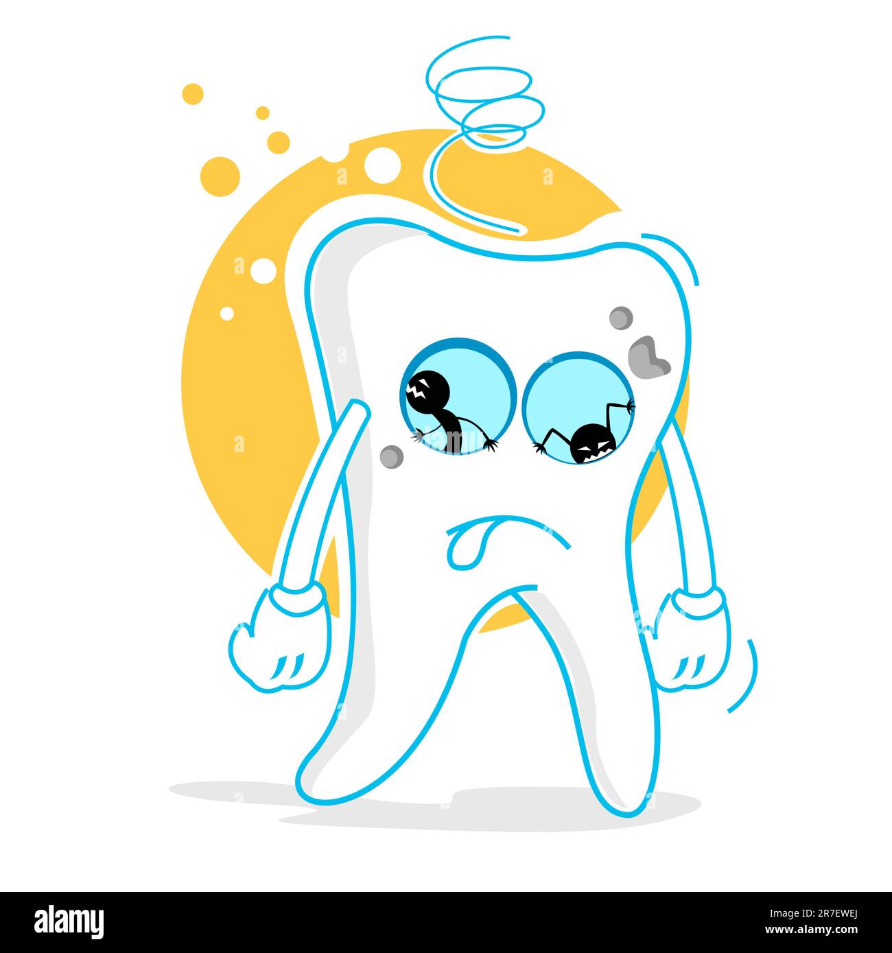 illustration of sad teeth on white background Stock Vector Image & Art ...