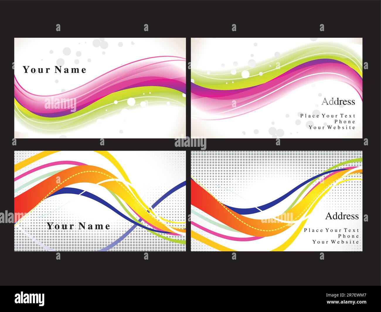 abstract colorful business card vector illustration Stock Vector Image ...