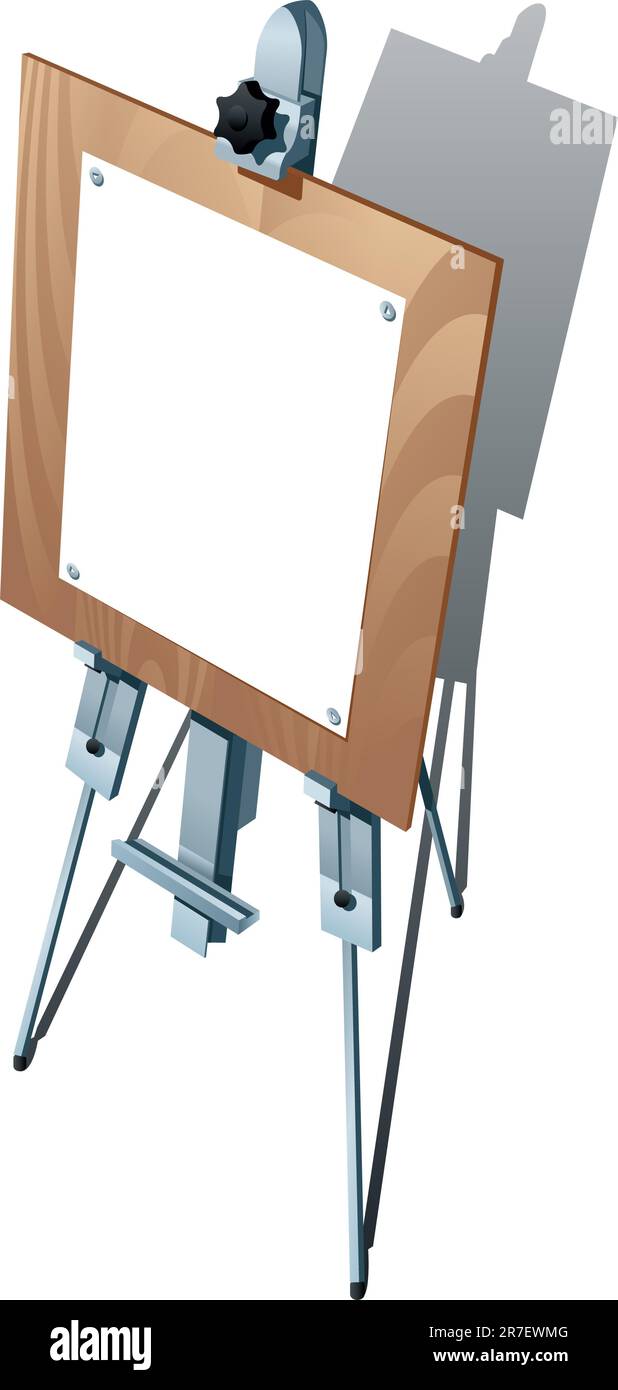 Tripod with blank paper on white background. Vector illustration Stock ...