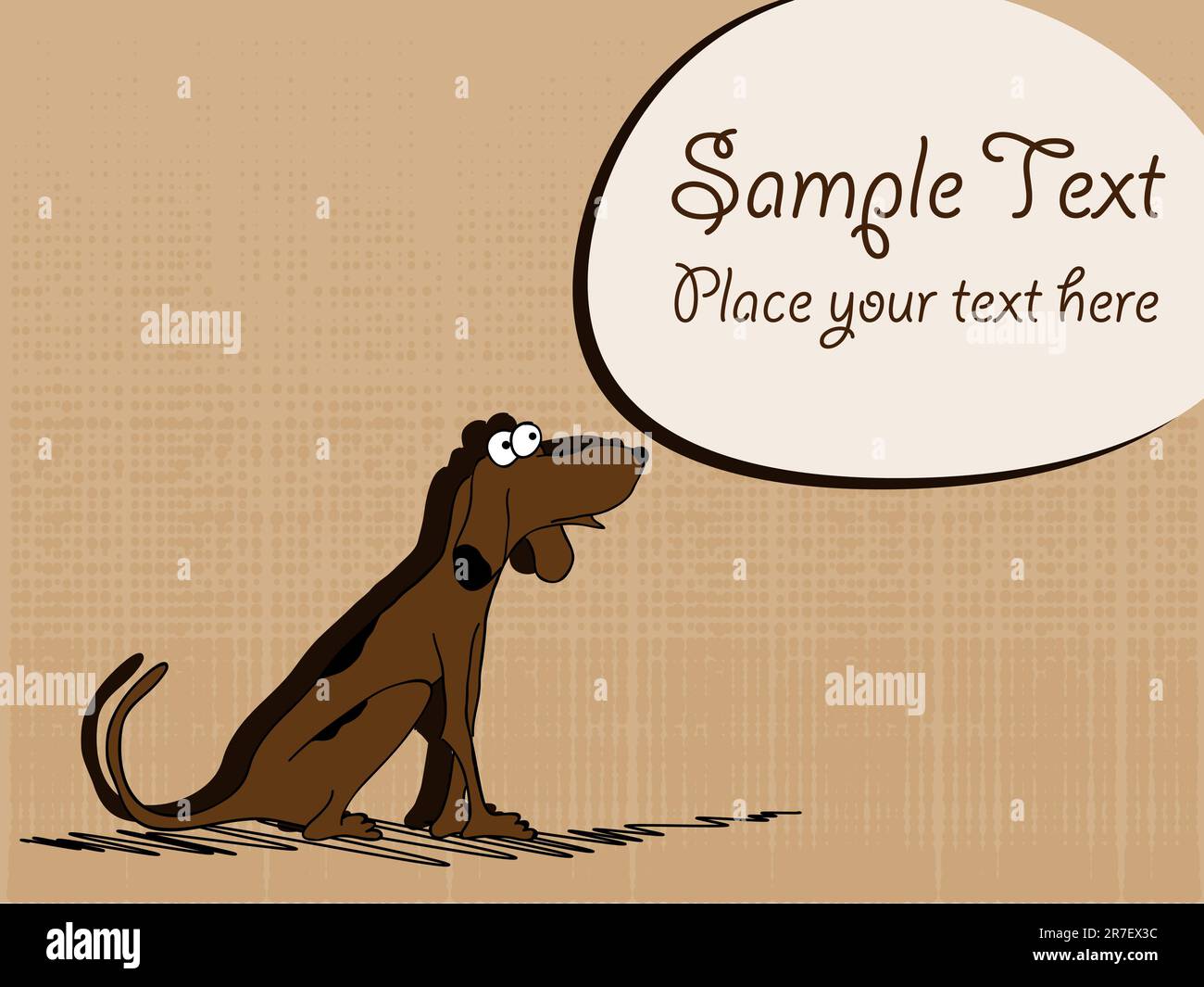 Vector background with dog and space for text Stock Vector Image & Art ...