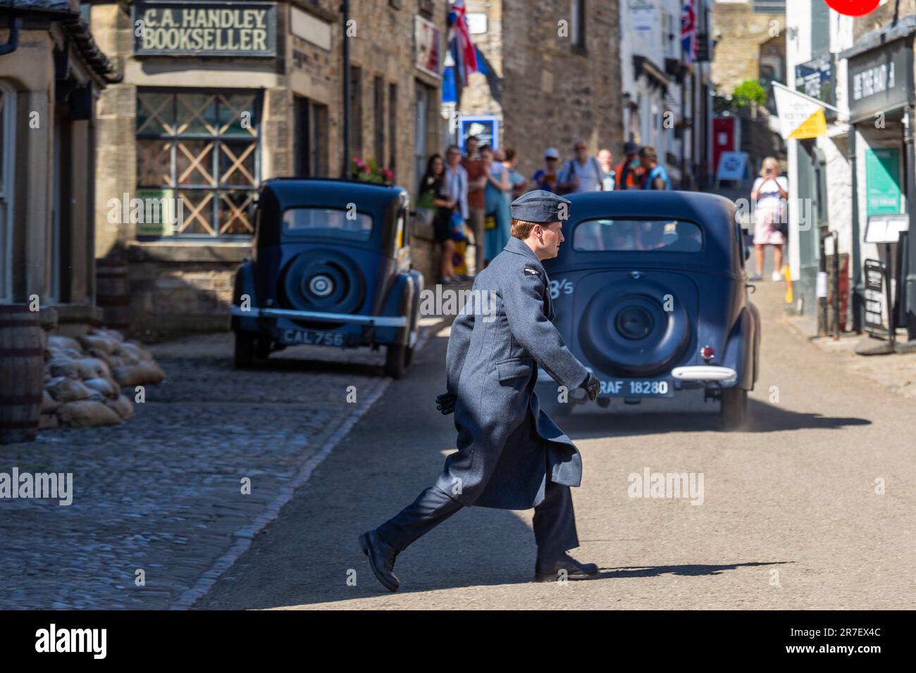 Grassington, Yorkshire Dales, UK 14th June 2023. Cast and crew of the ...