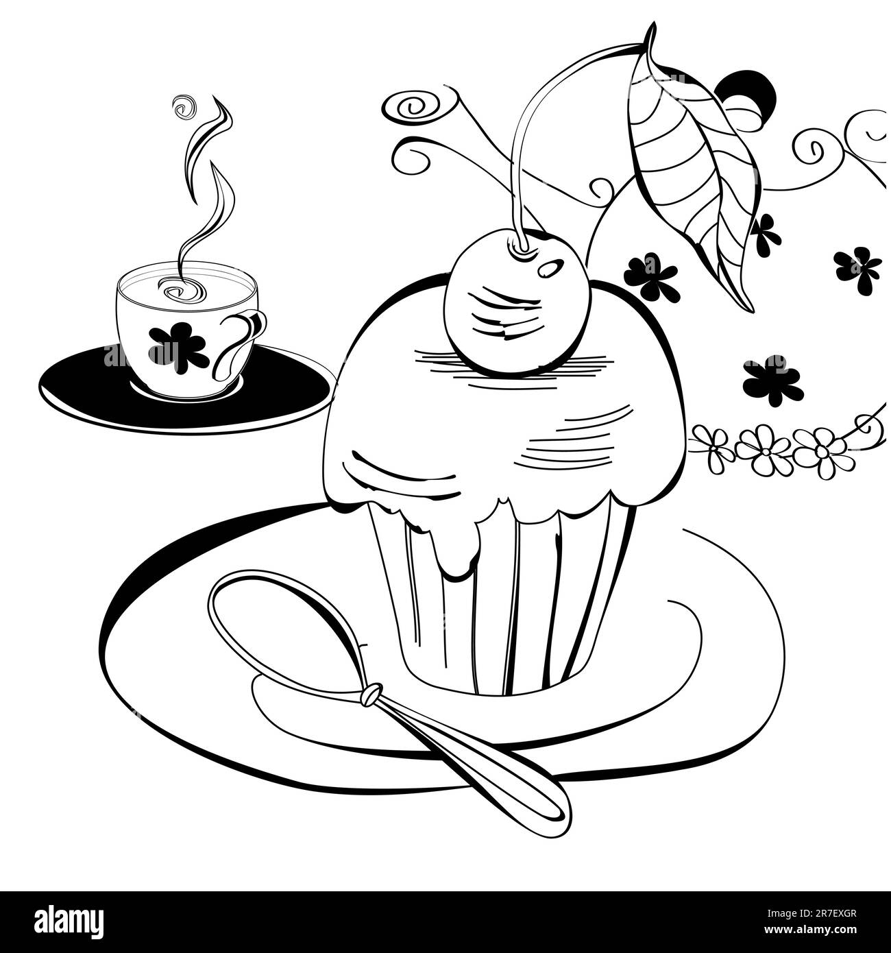 Tea time food beverage Cut Out Stock Images & Pictures - Alamy