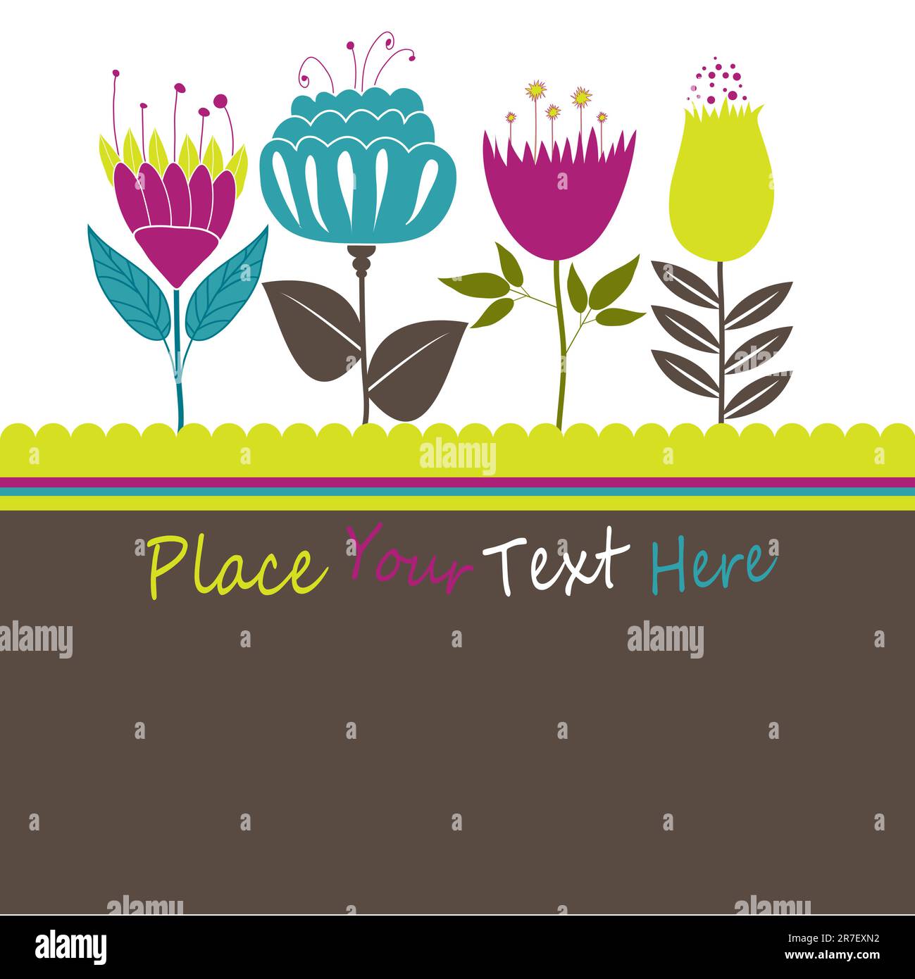 Colourful Spring flowers background. Vector illustration Stock Vector ...
