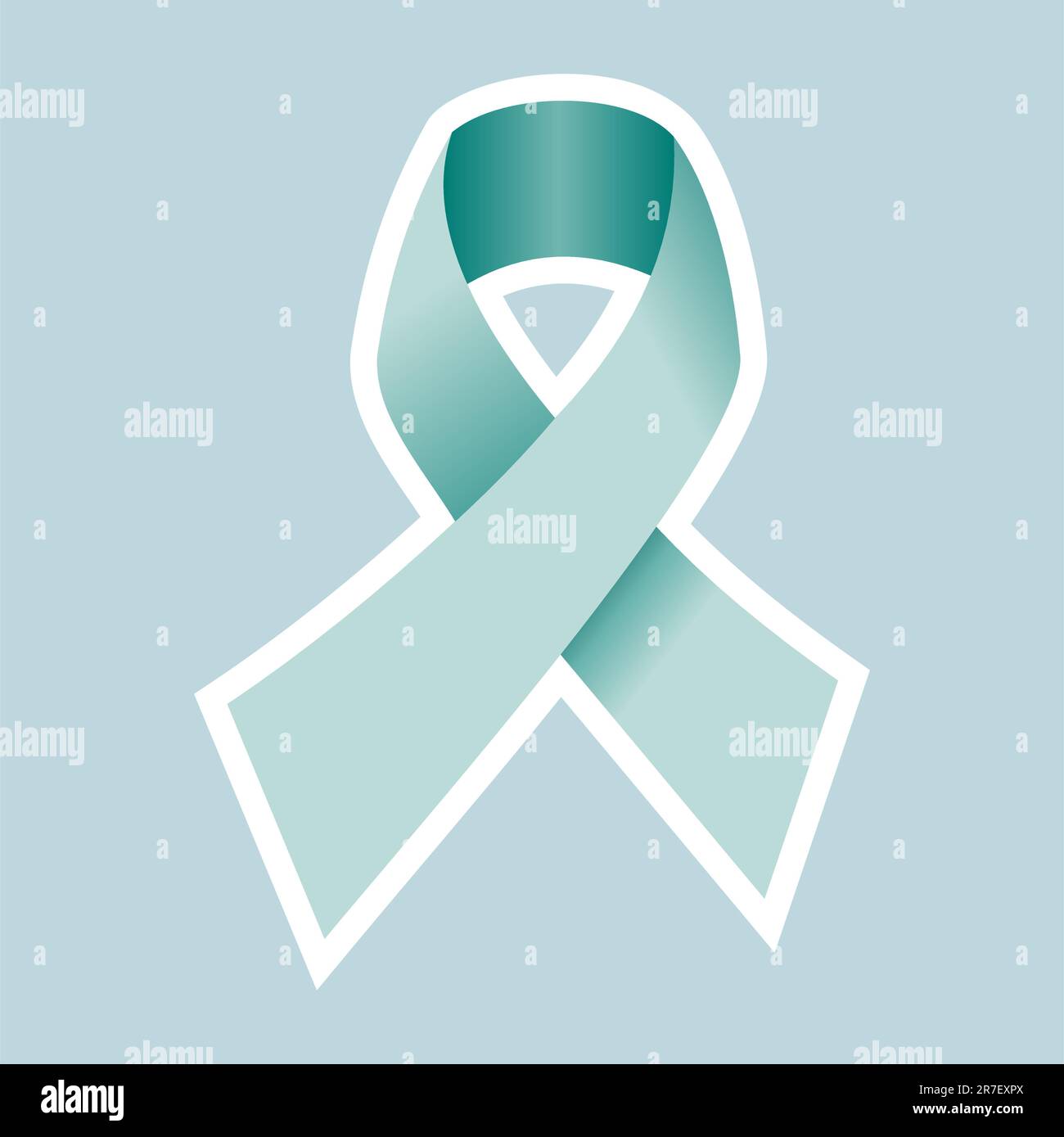 Prostate Cancer Blue Ribbon in light blue background. Vector file Stock ...