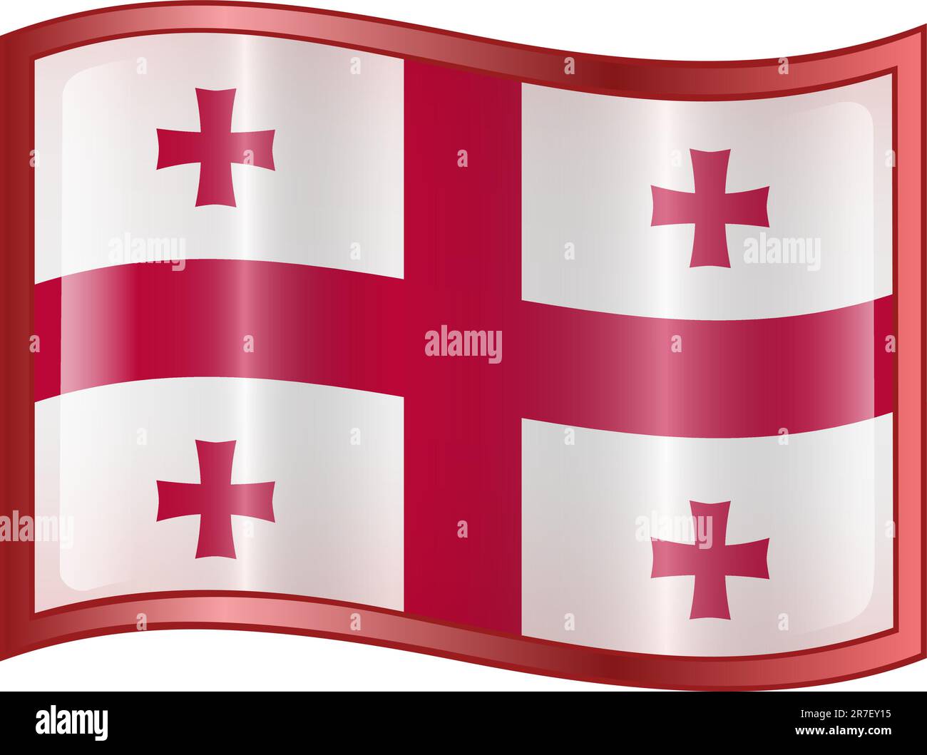 Georgia flag georgian banner on Stock Vector Images - Alamy