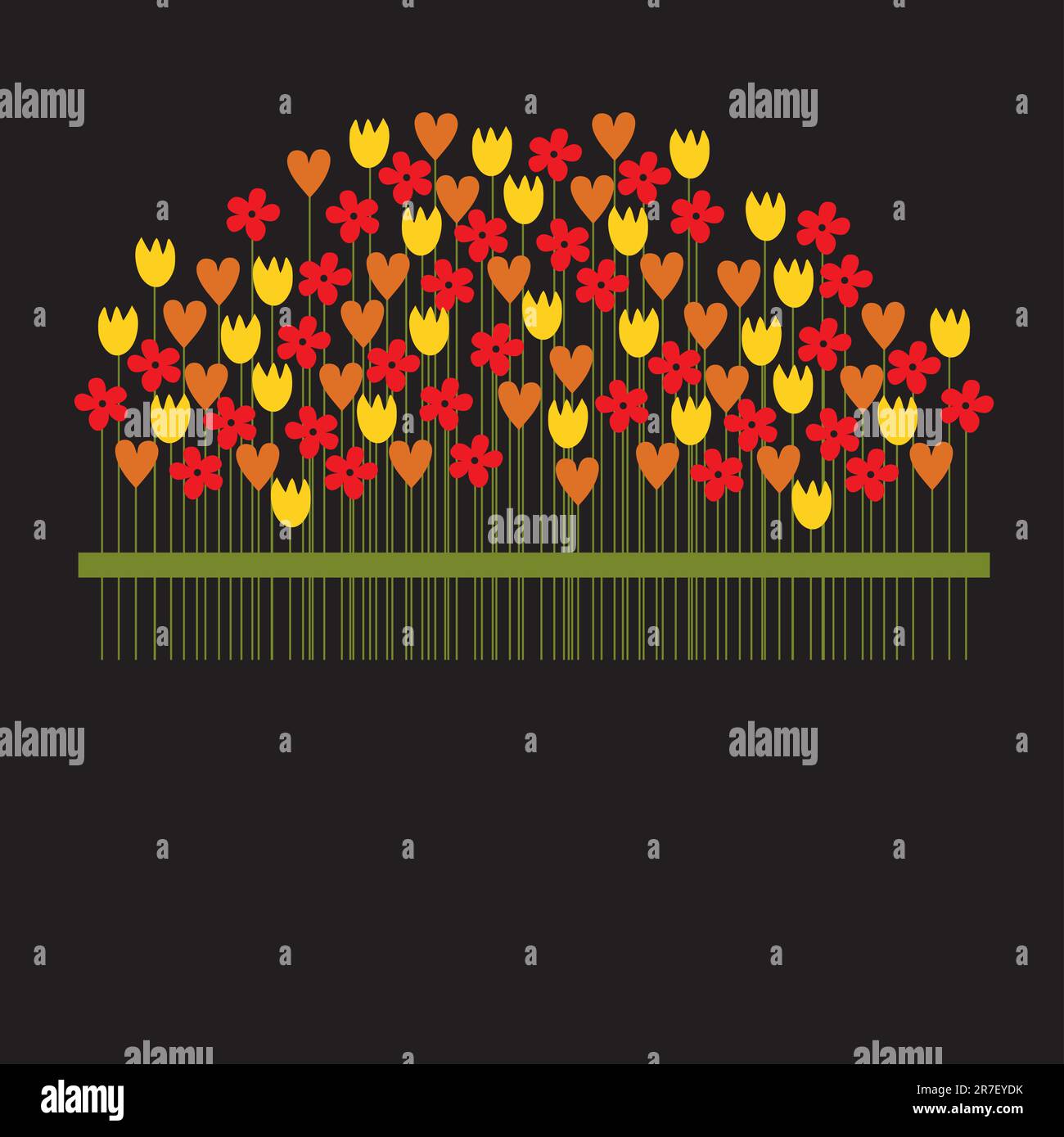 Colourful Spring flowers background. Vector illustration Stock Vector ...